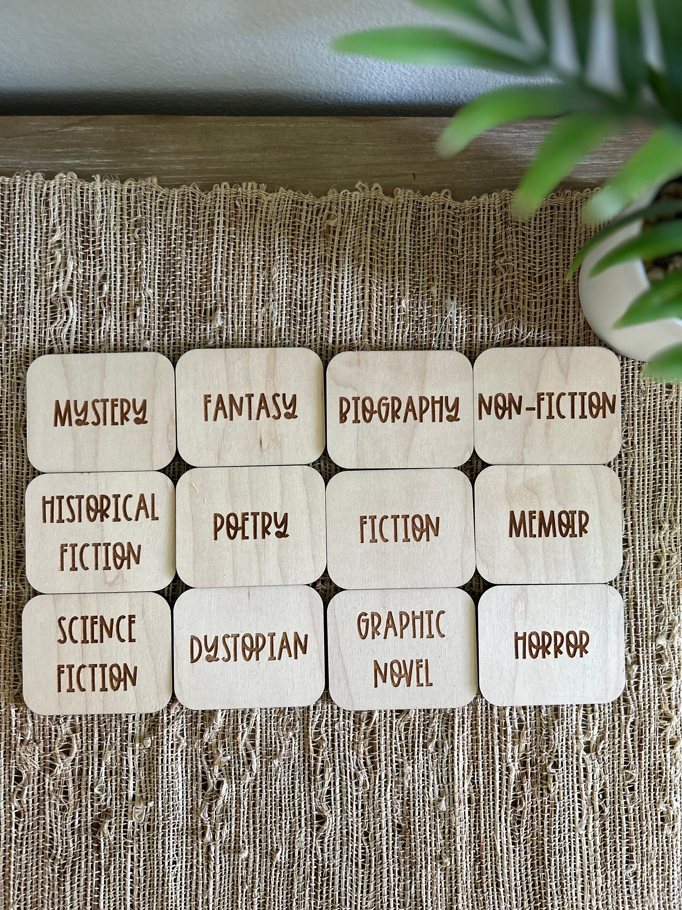Wood Library Book Bin Labels, Classroom Library, Library Labels - Etsy