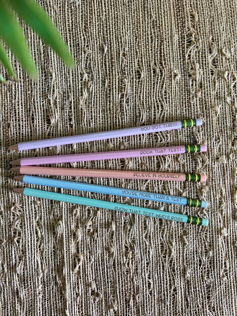 Engraved Ticonderoga Pencils: Positive Testing Motivation, Pastel ...