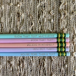 Engraved Ticonderoga Pencils: Positive Testing Motivation, Pastel ...