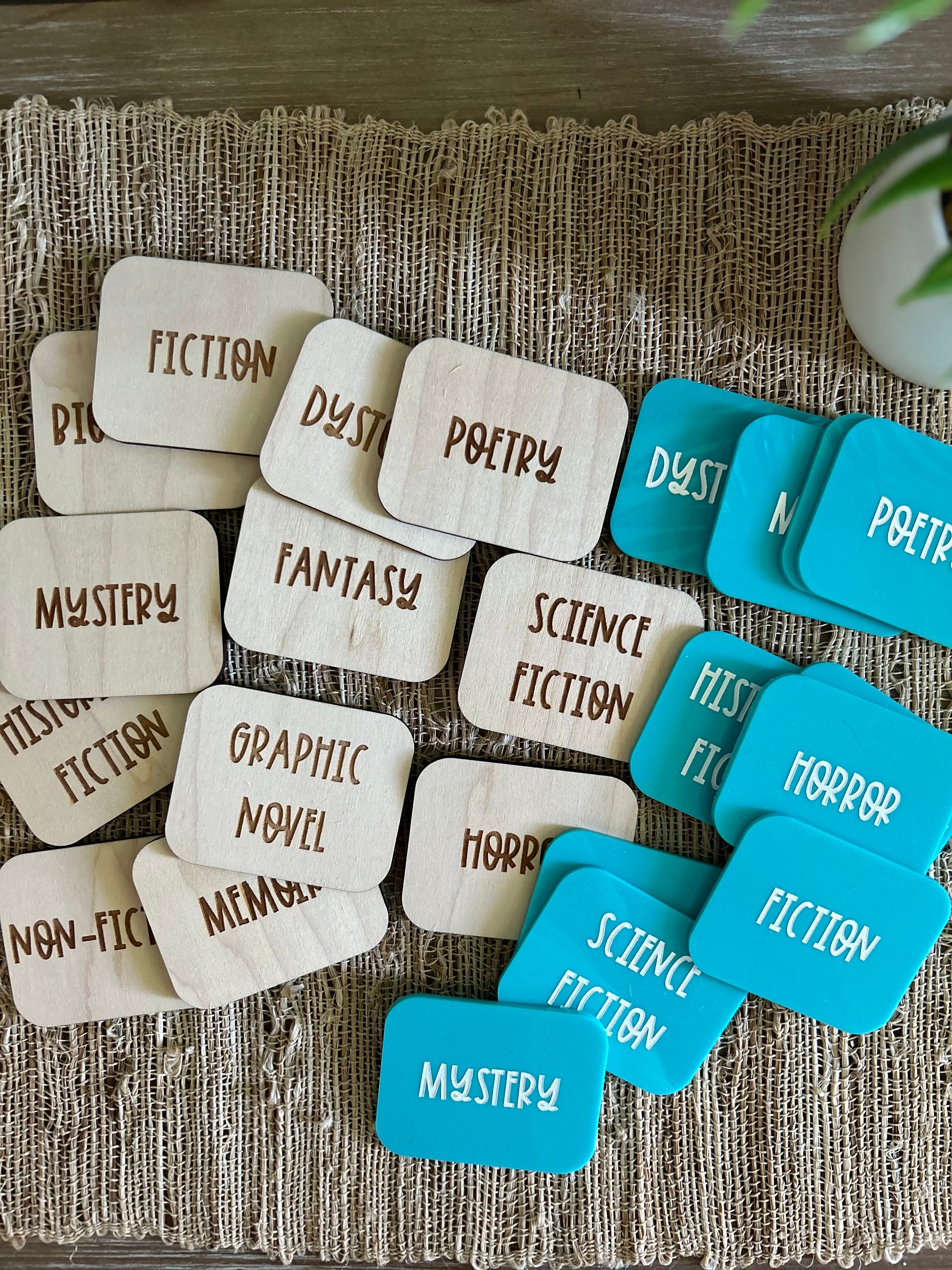 Acrylic Library Book Bin Labels, Classroom Library, Library Labels - Etsy