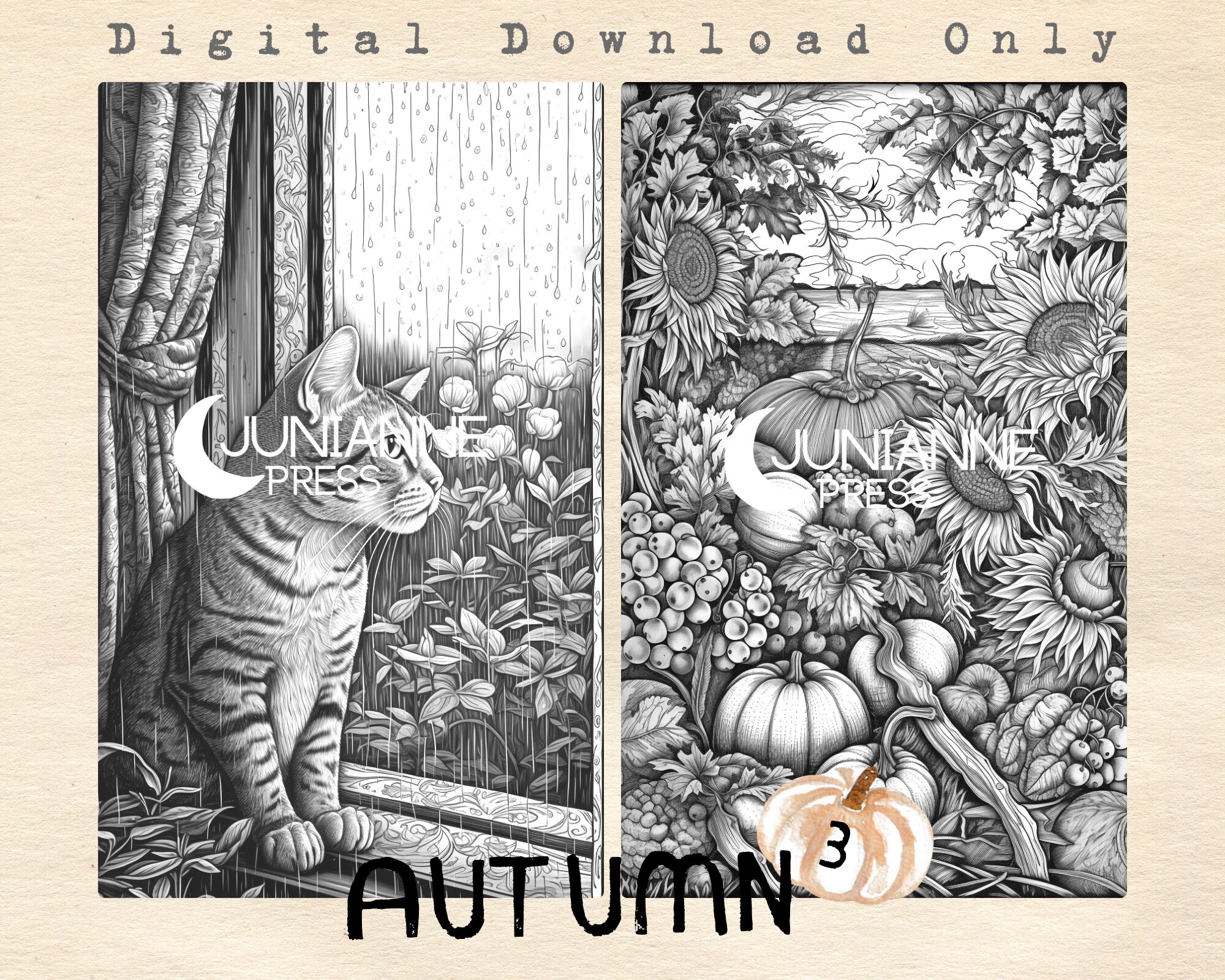 Autumn: Coloring Pages of Cozy Autumn and Fall Scenes 10 - Etsy
