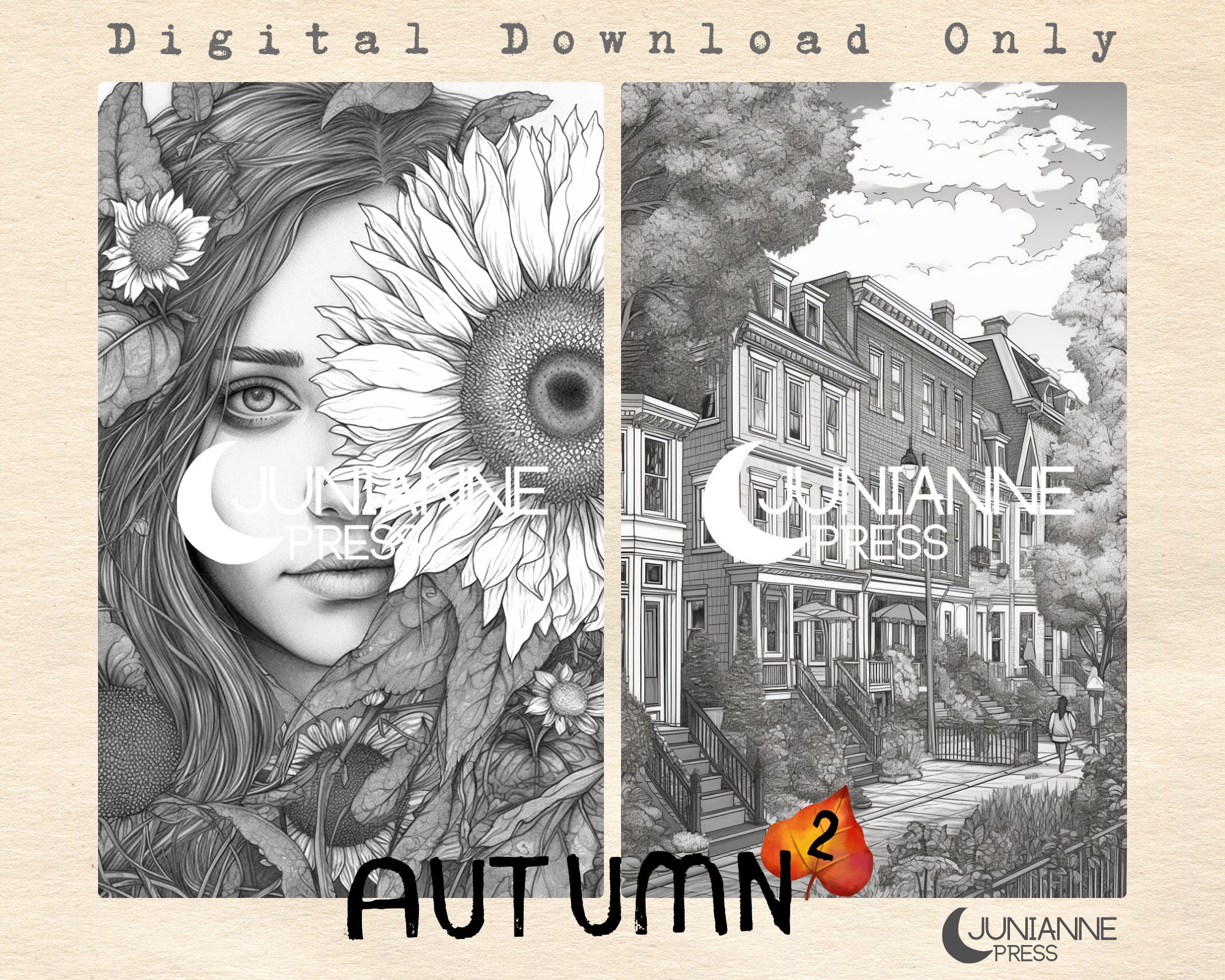 Autumn: Coloring Pages of Cozy Autumn and Fall Scenes | 10 Images ...
