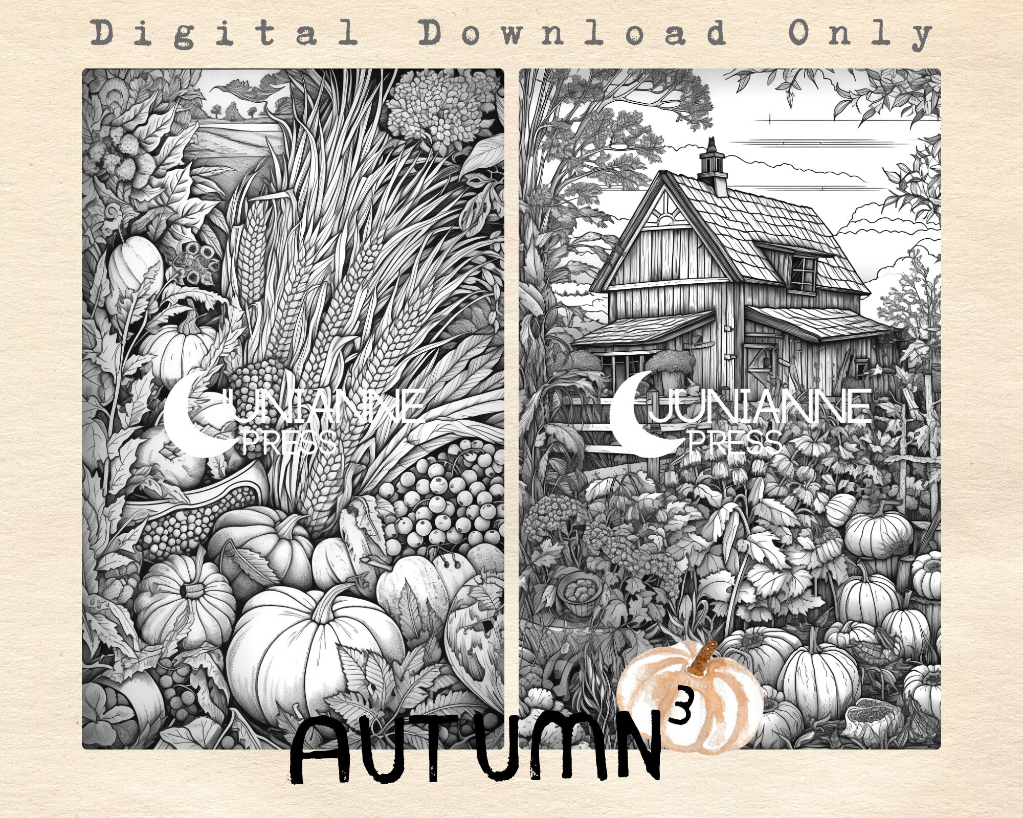 Autumn: Coloring Pages of Cozy Autumn and Fall Scenes 10 - Etsy