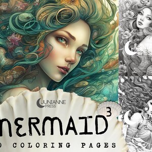 Mermaid, Vol 3: Coloring Pages of Mermaids and Sea Sirens | 10 Images ...