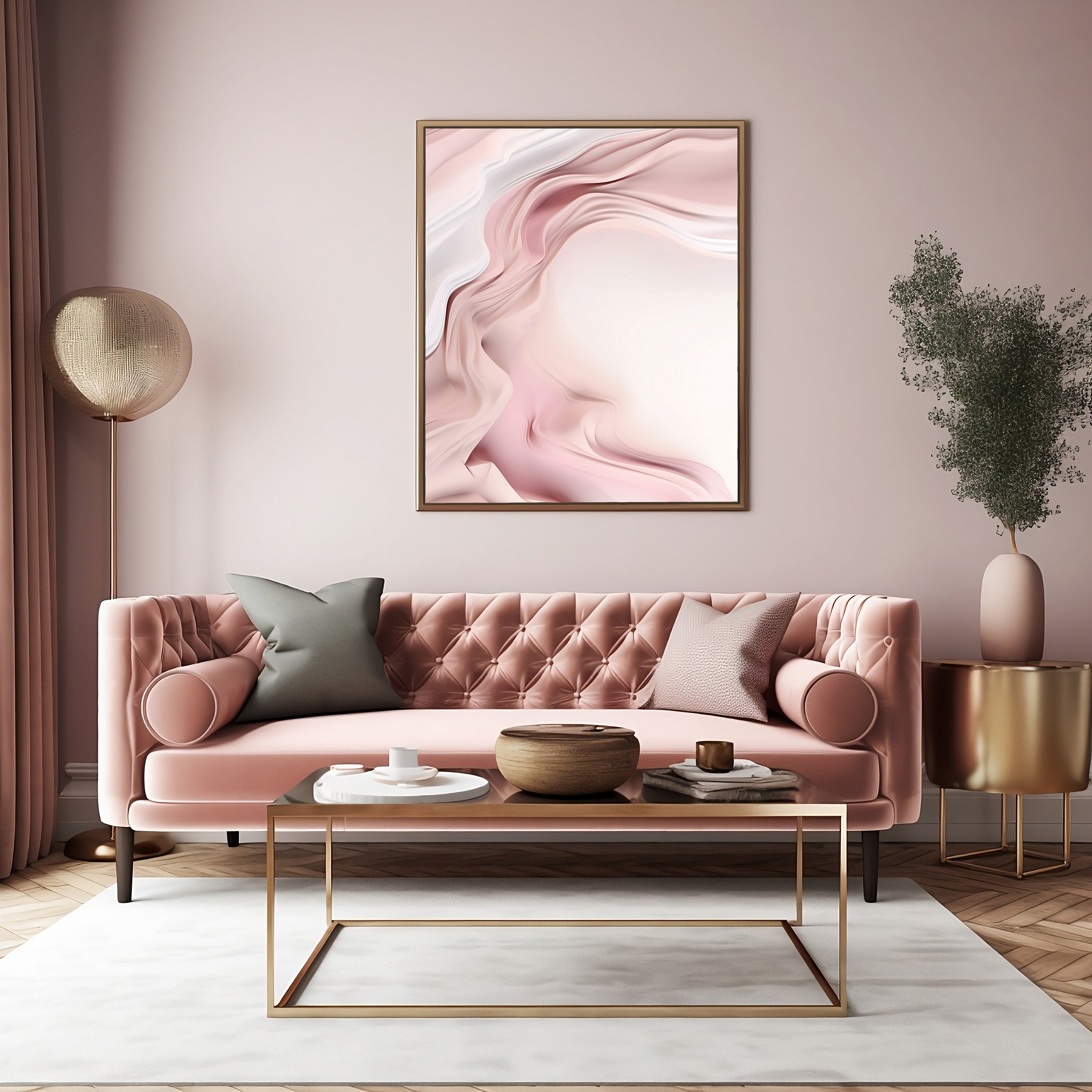 Abstract Pink Wall Art Pink Abstract Print Gift Pink Gift Print Wall ...