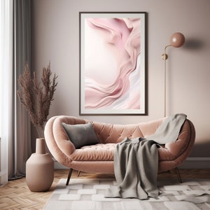 Abstract Pink Wall Art Pink Abstract Print Gift Pink Gift Print Wall ...