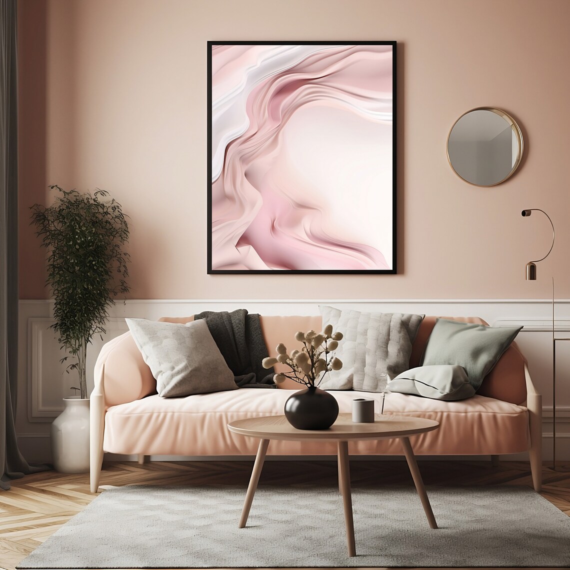 Abstract Pink Wall Art Pink Abstract Print Gift Pink Gift Print Wall ...