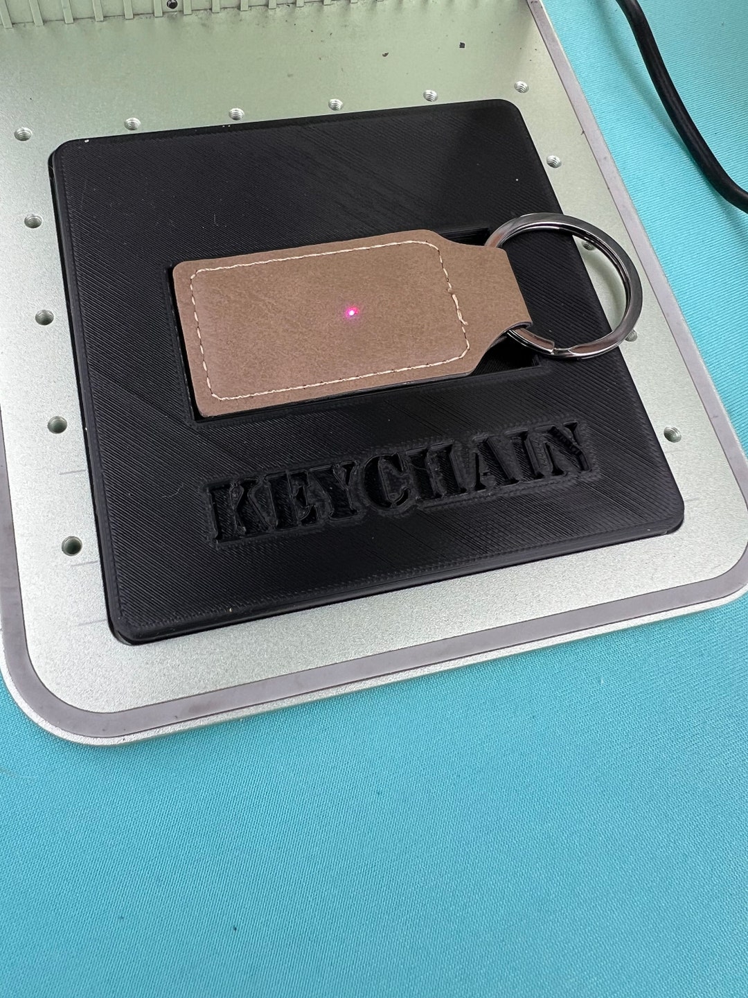 3D Printed Leather Keychain Jig for Portable Laser - Etsy