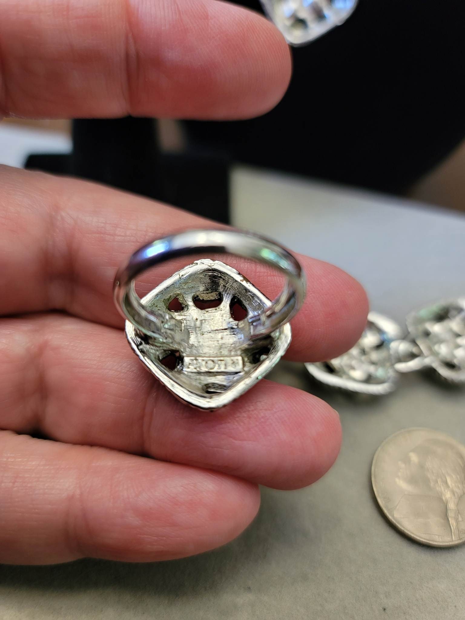 1970s Vintage Avon Maltese Cross Necklace Bracelet Ring Set Parure Faux ...