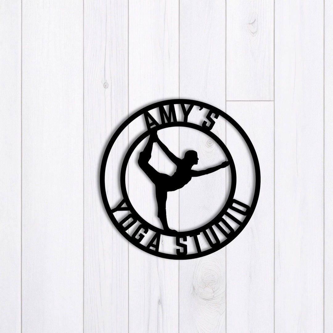 Personalized Yoga Metal Sign, Gym Sign, Yoga Studio Sign, Custom Yoga ...