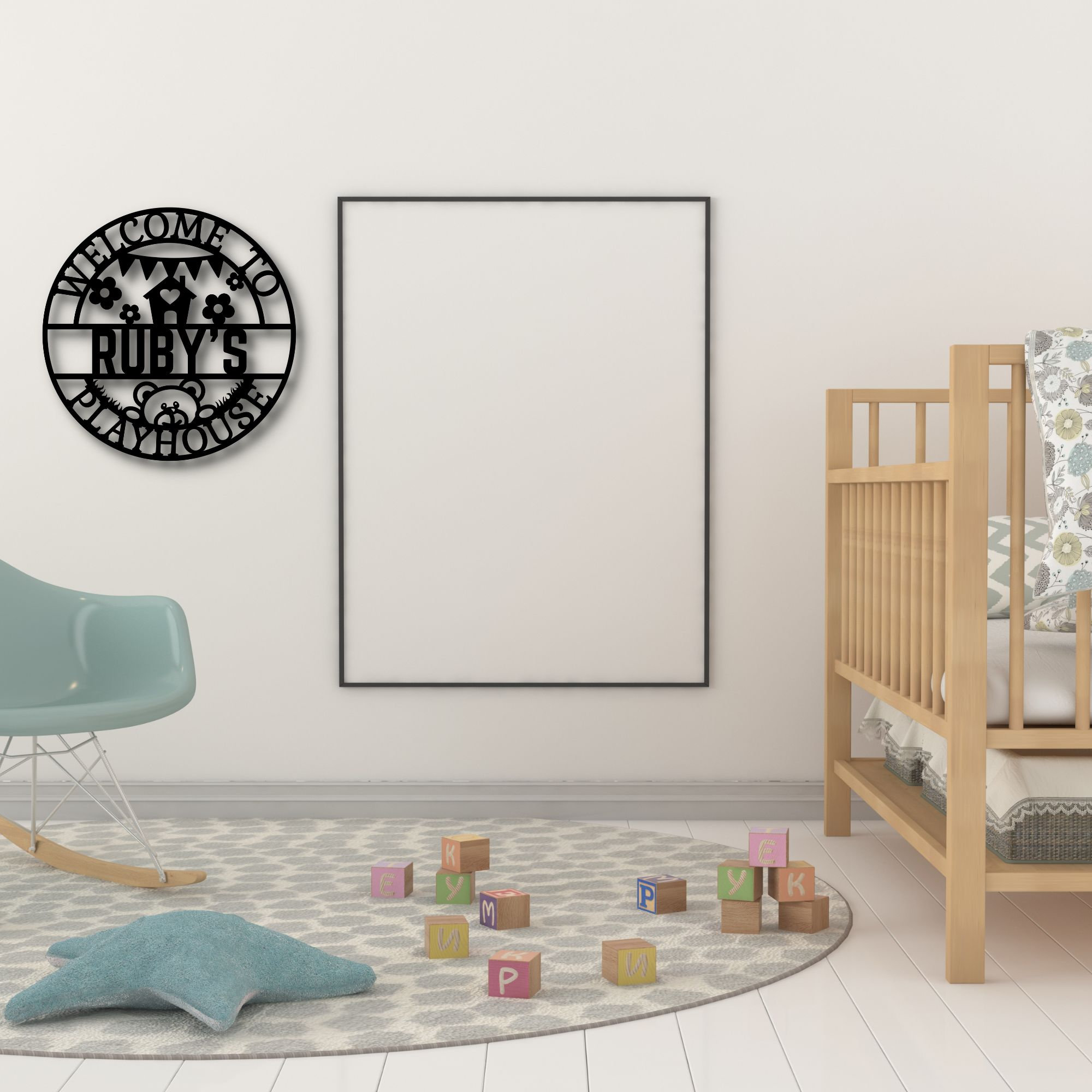 Personalized Playhouse Sign, Metal Sign for Kid's Room, Playhouse Decor ...