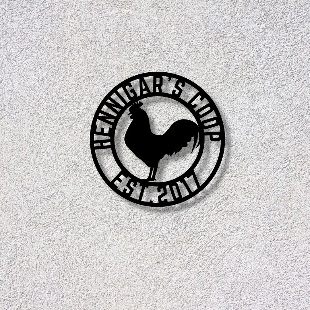 Personalized Hen House Metal Sign, Chicken Coop Sign, Hen House Sign ...