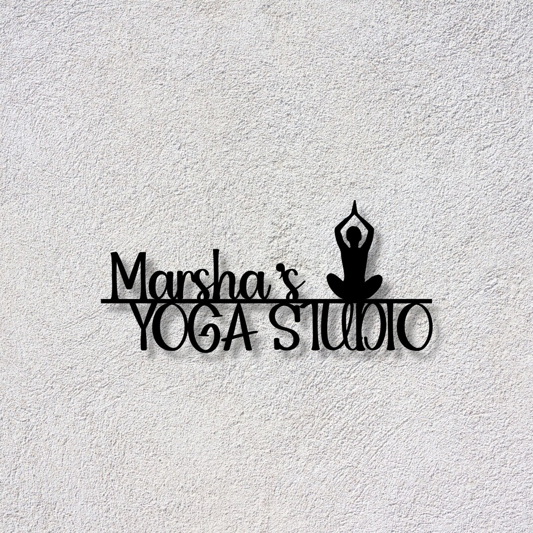 Personalized Yoga Metal Sign, Gym Sign, Yoga Studio Sign, Custom Yoga ...