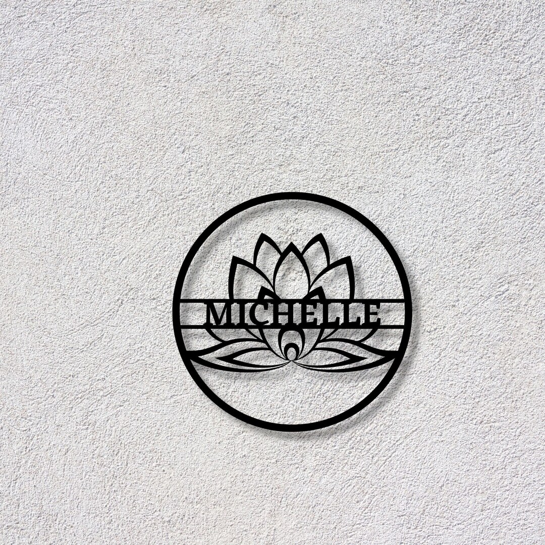 Personalized Lotus Flower Metal Sign Custom Lotus Wall Art - Etsy