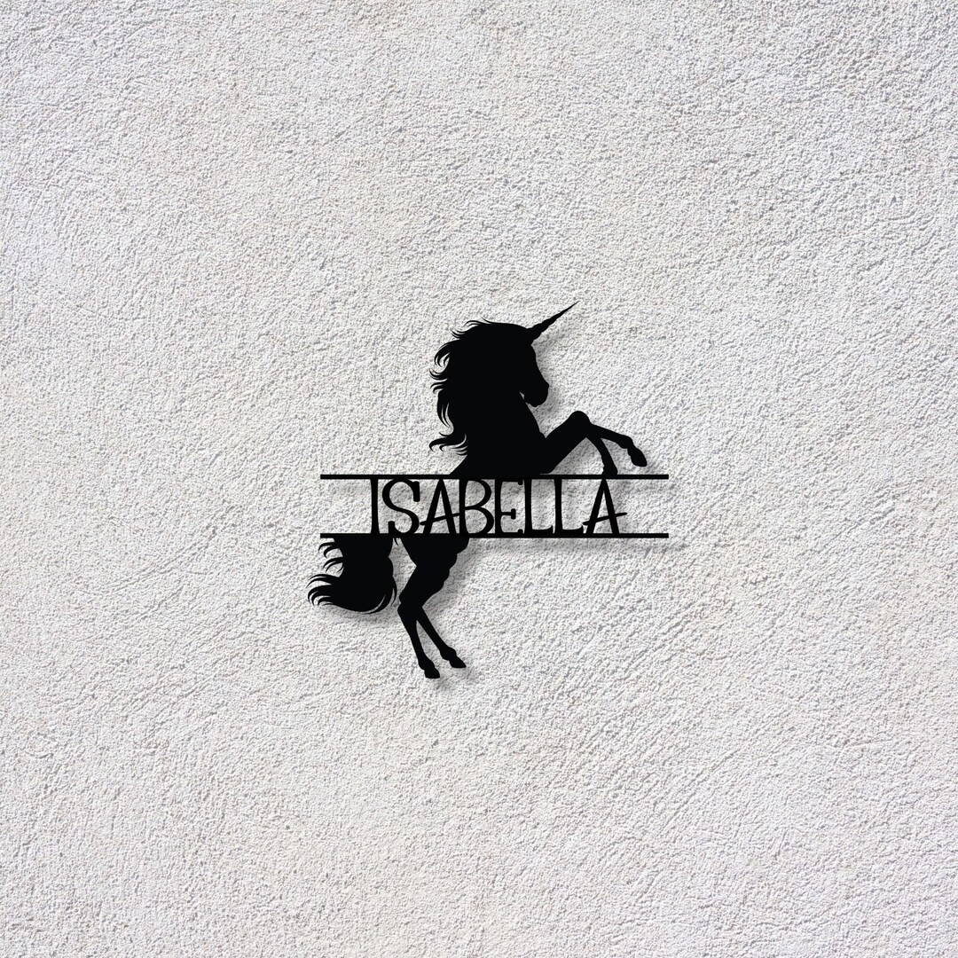 Personalized Unicorn Metal Wall Art, Unicorn Art, Unicorn Wall Decor ...