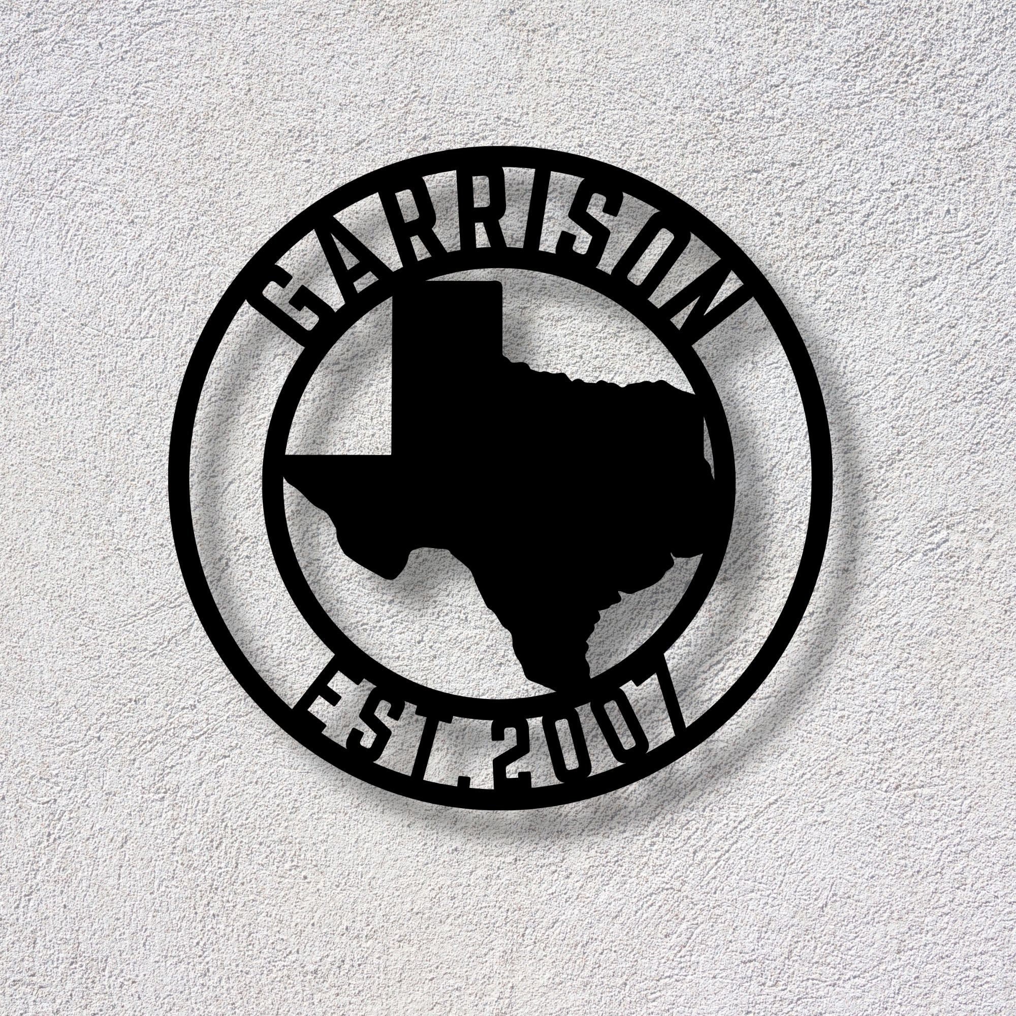 Personalized Texas State Sign, Custom State Metal Sign, Texas Name ...