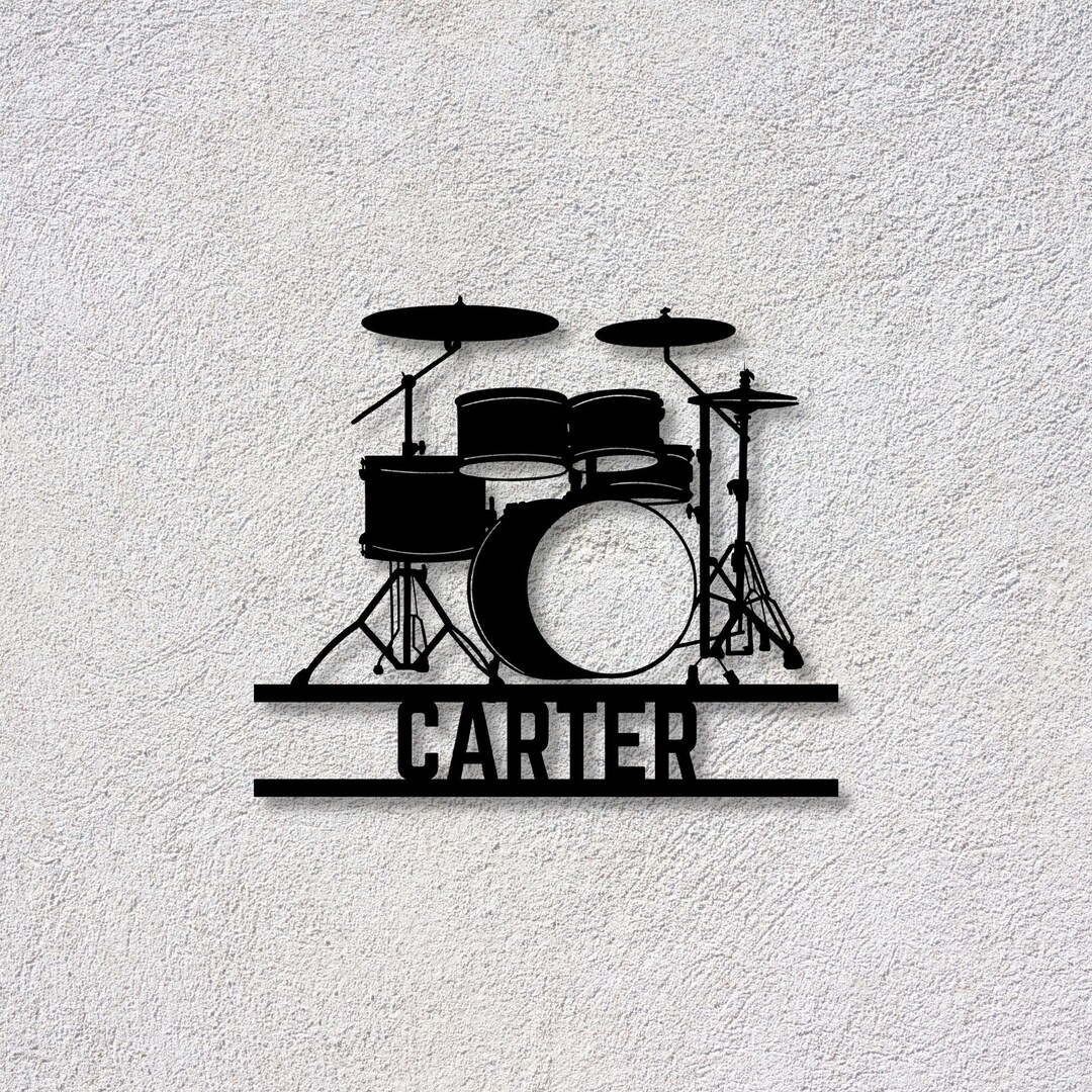 Personalized Drum Set Metal Sign Drum Set Metal Art Drum Set - Etsy