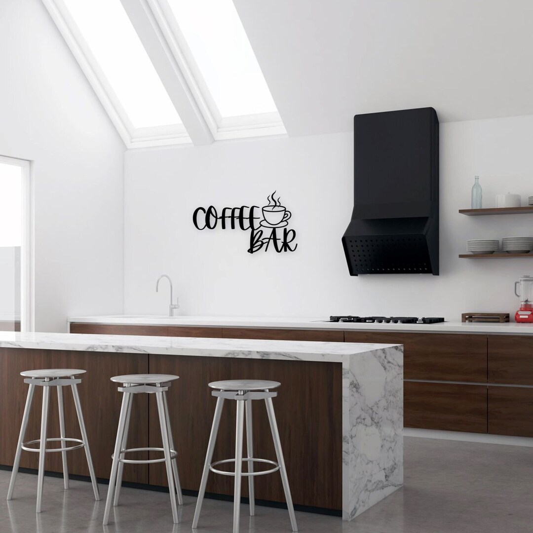 Coffee Bar Metal Wall Art, Coffee Sign, Coffee Wall Decor, Metal Wall ...