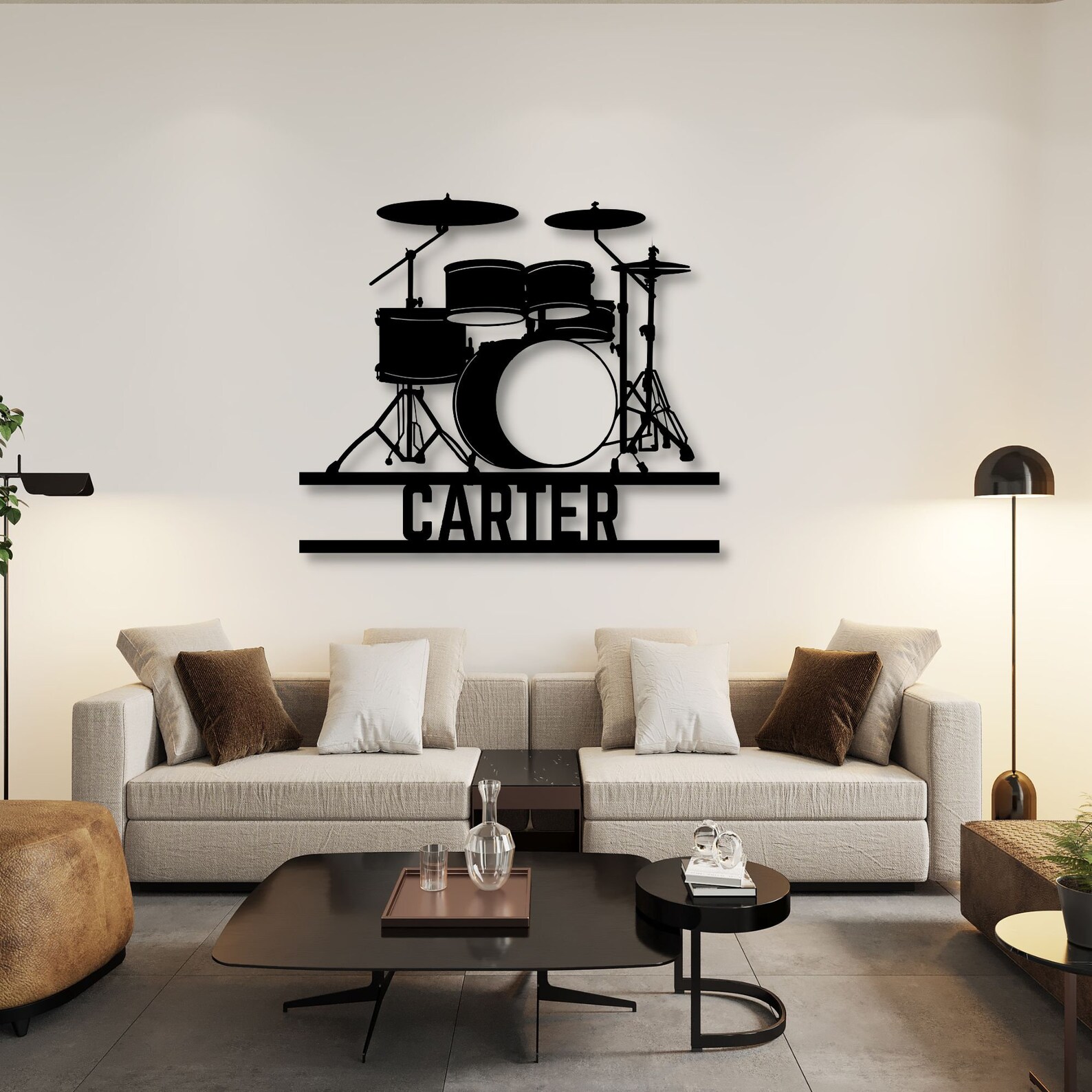 Personalized Drum Set Metal Sign, Drum Set Metal Art, Drum Set Sign ...