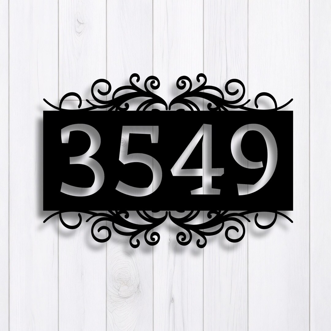 Personalized Metal House Address Sign, Metal Porch Decor, Front Door ...