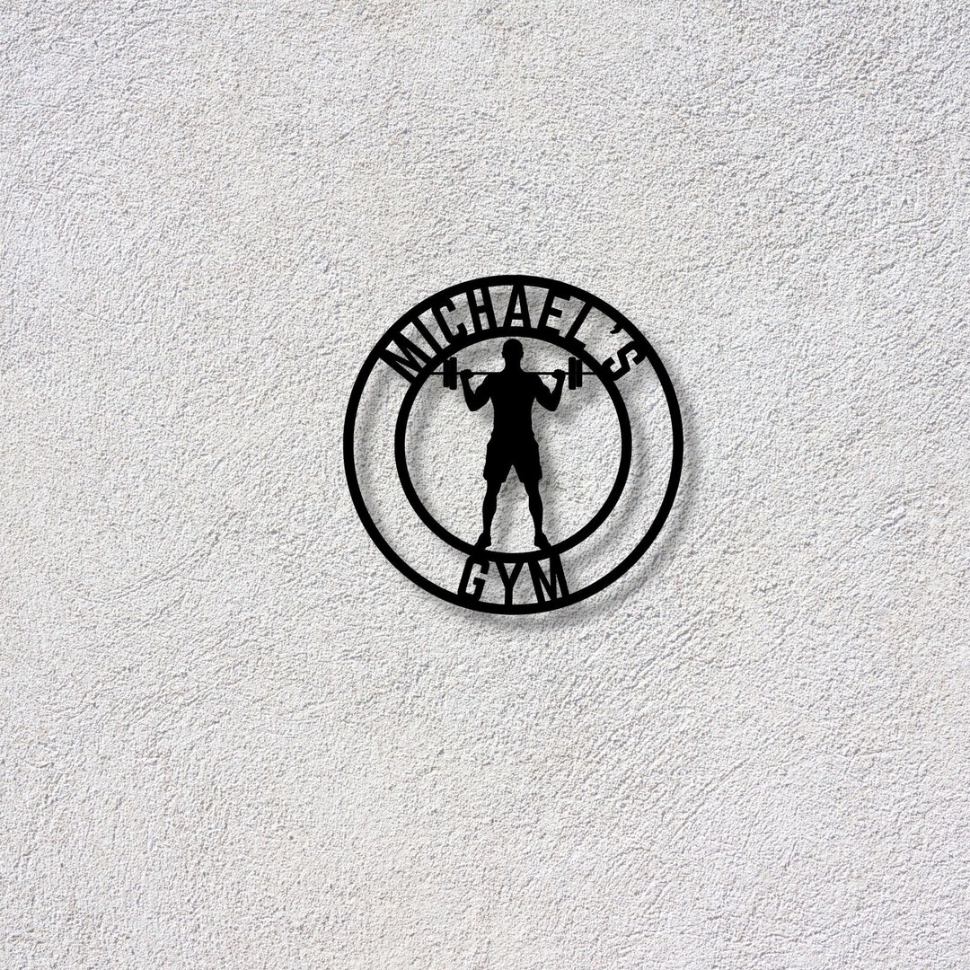 Personalized Metal Gym Sign, Gym Signs for Home Gym, Workout Room Sign ...