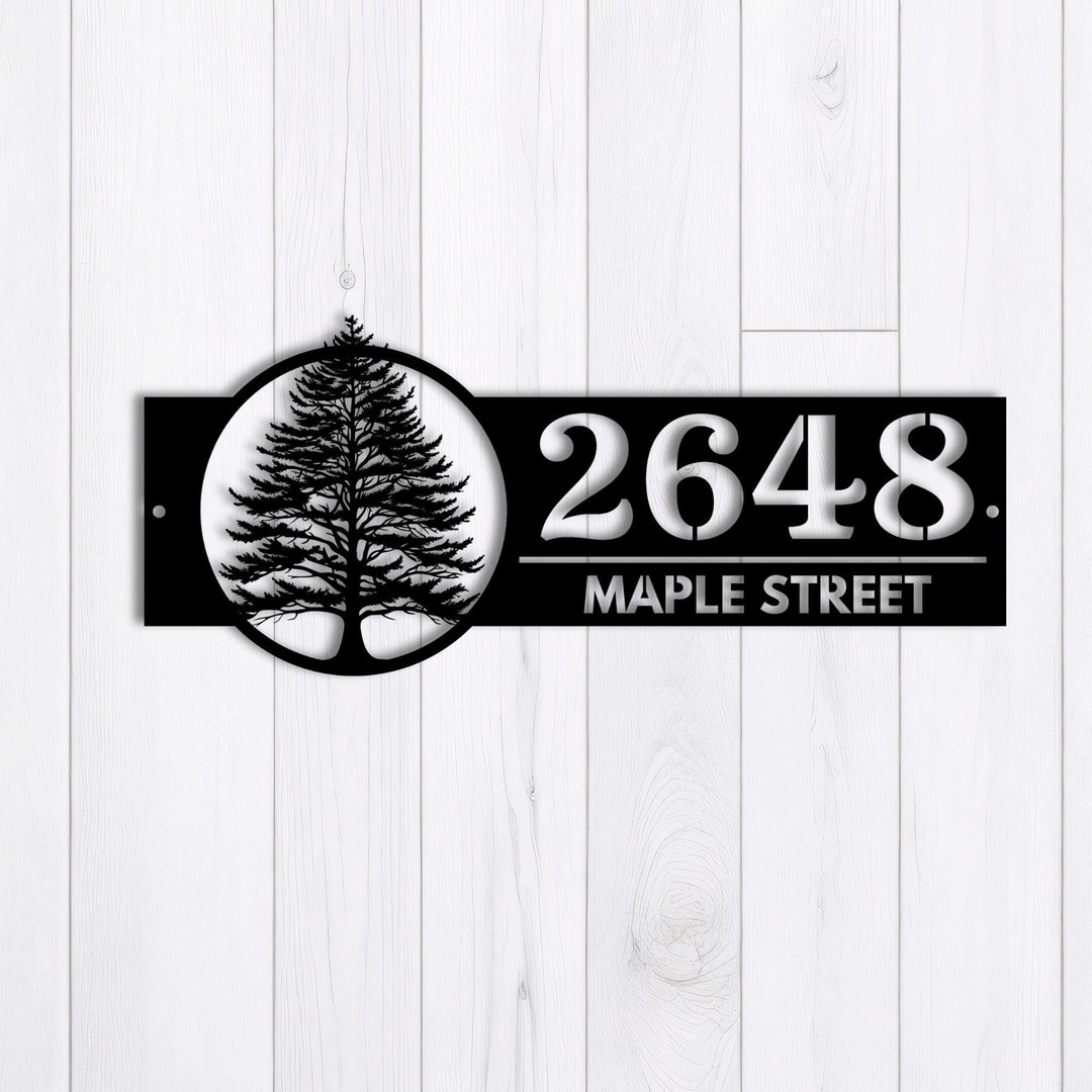 Personalized Metal House Address Sign, Porch Decor, Front Door Address ...