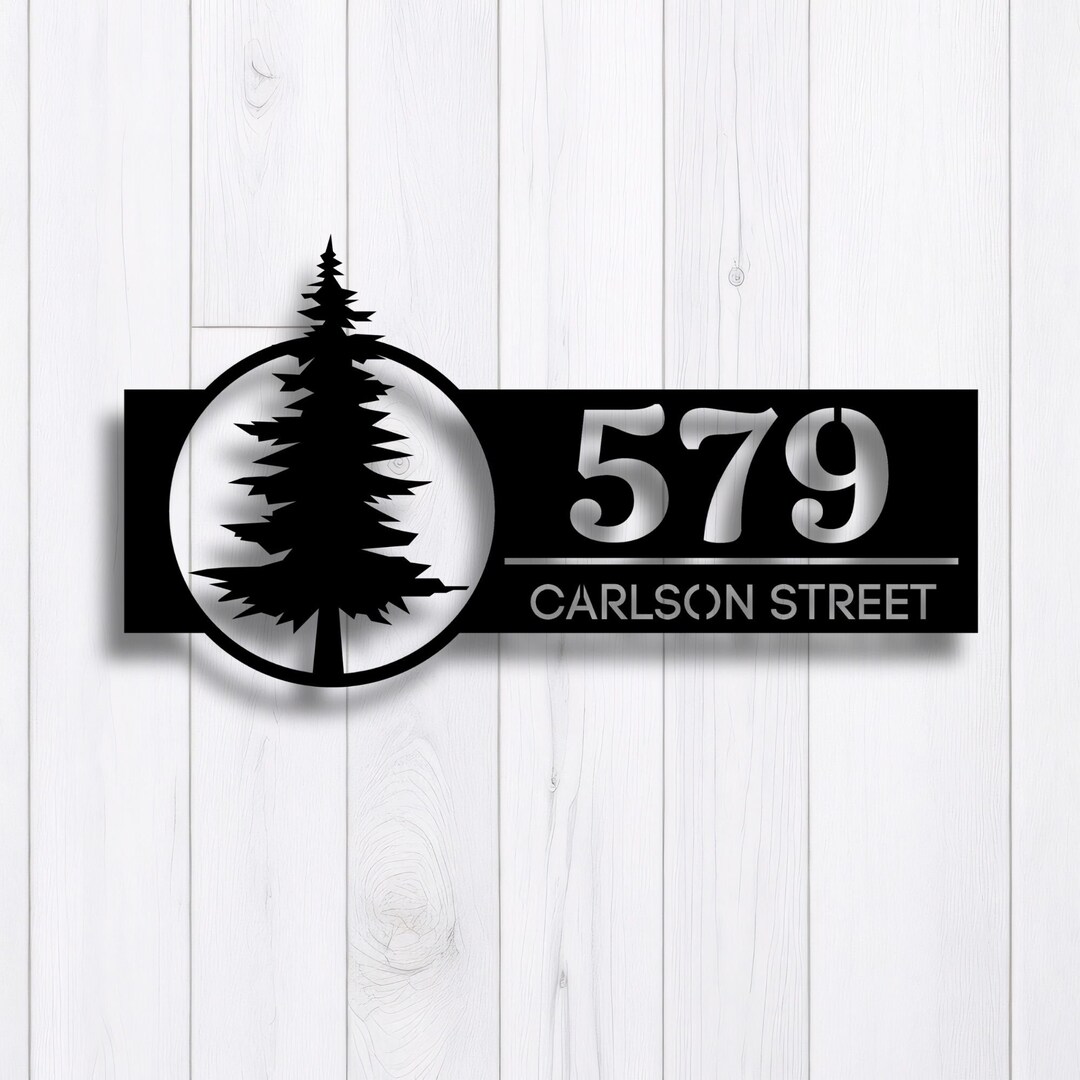 Personalized Metal House Address Sign, Metal Porch Decor, Front Door ...