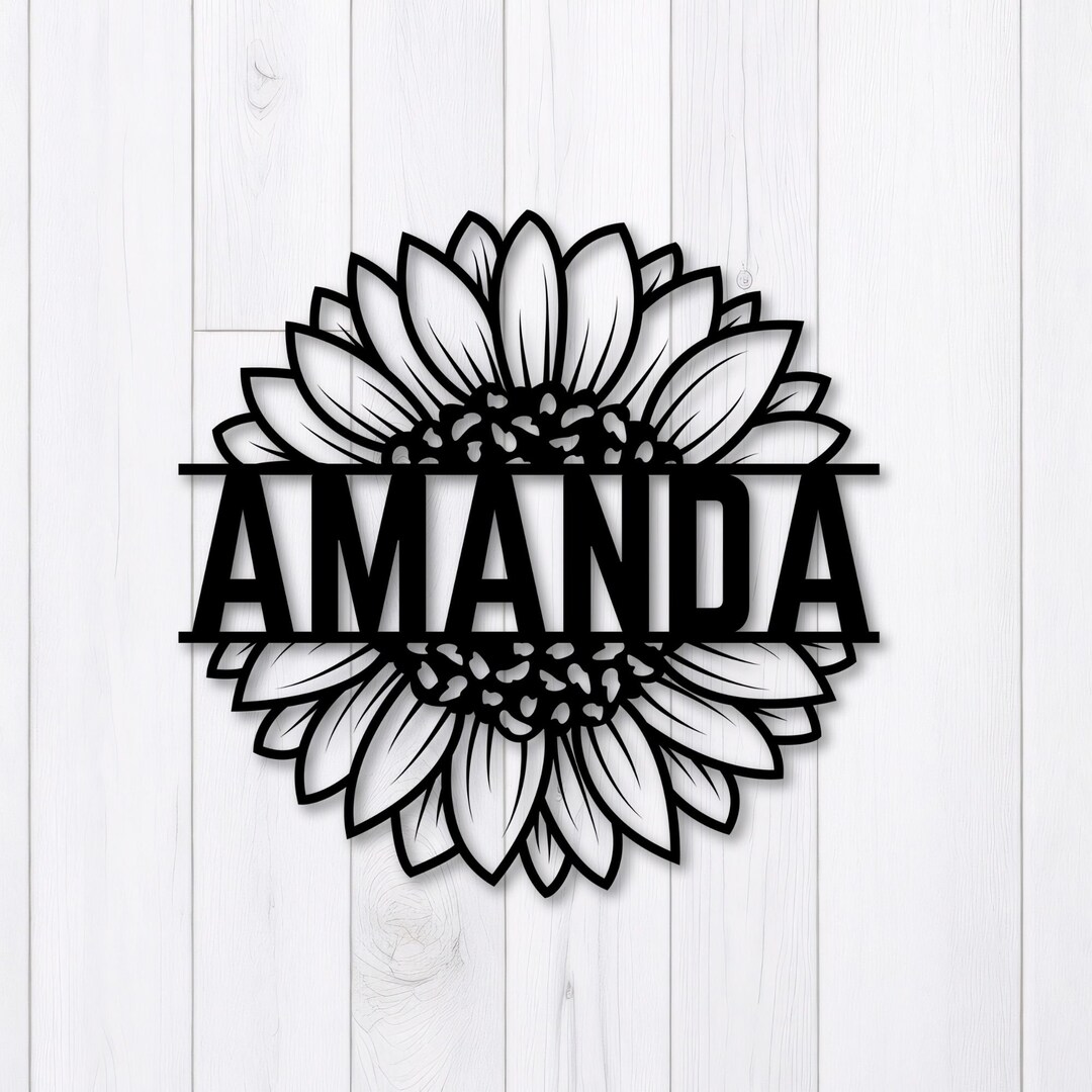 Personalized Sunflower Metal Sign, Sunflower Wall Art, Sunflower Gifts ...