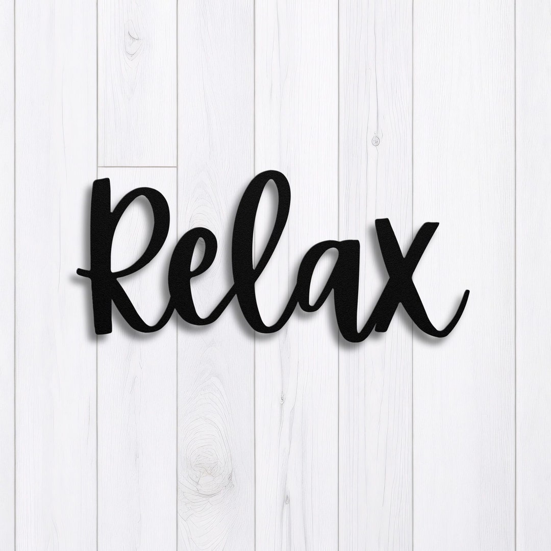 Relax Metal Sign, Bathroom Decor, Spa Wall Art, Metal Bedroom ...