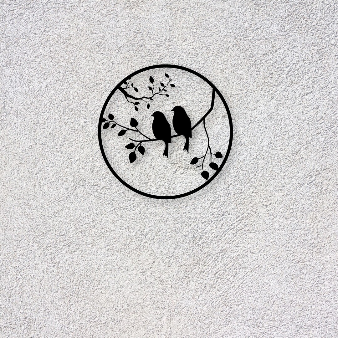 Birds on Branch Wall Art, Birds Metal Art, Bird Branch Home Decor ...