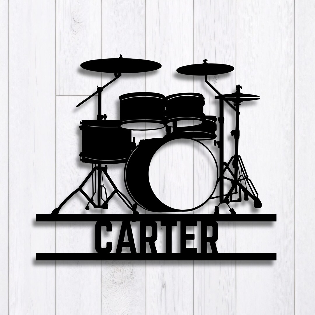 Personalized Drum Set Metal Sign, Drummer Gifts, Musician Gift for Men ...