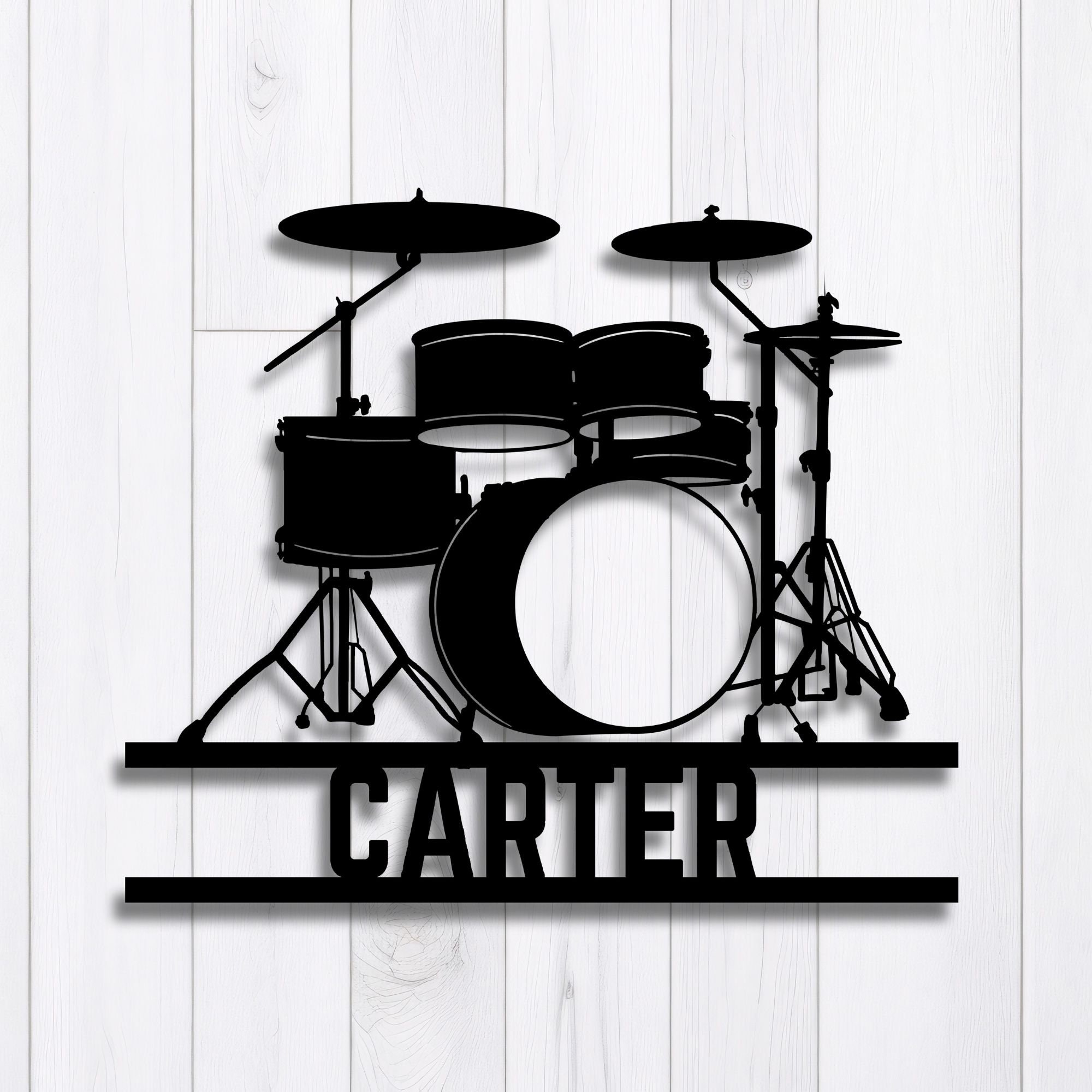 Personalized Drum Set Metal Sign, Drum Set Metal Art, Drum Set Sign ...