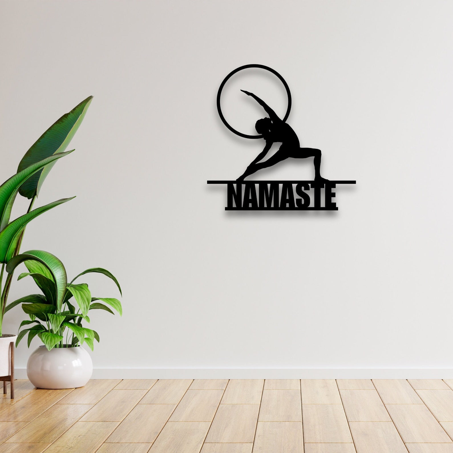 Namaste Metal Wall Sign, Yoga Wall Art, Namaste Decor, Yoga Gifts, Home ...