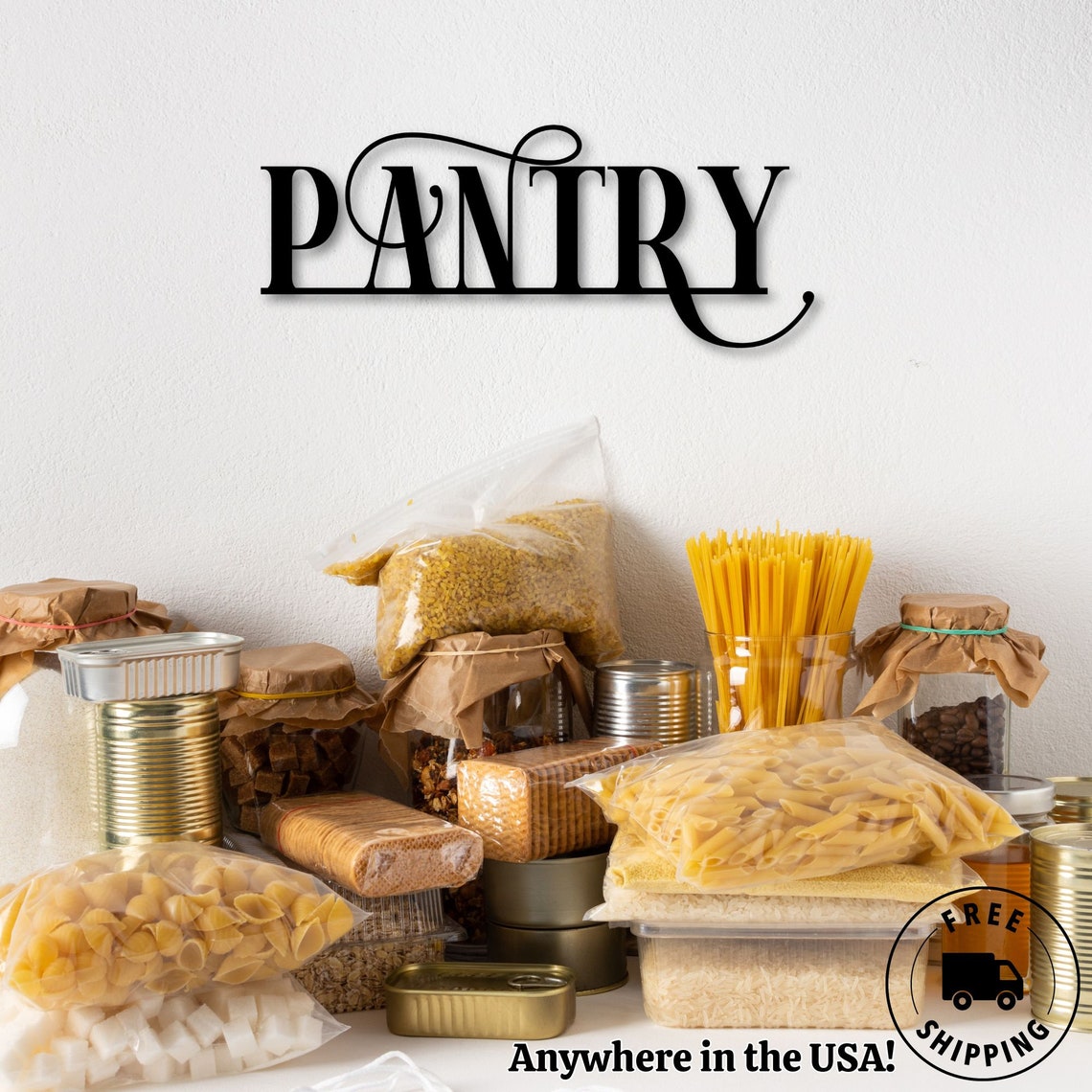 Pantry Sign, Pantry Metal Wall Art, Kitchen Decor, Pantry Door Sign ...