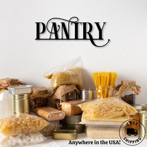 Pantry Sign, Pantry Metal Wall Art, Kitchen Decor, Pantry Door Sign ...