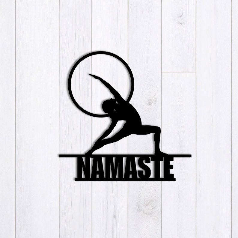 Namaste Metal Wall Sign, Yoga Wall Art, Namaste Decor, Yoga Gifts, Home ...