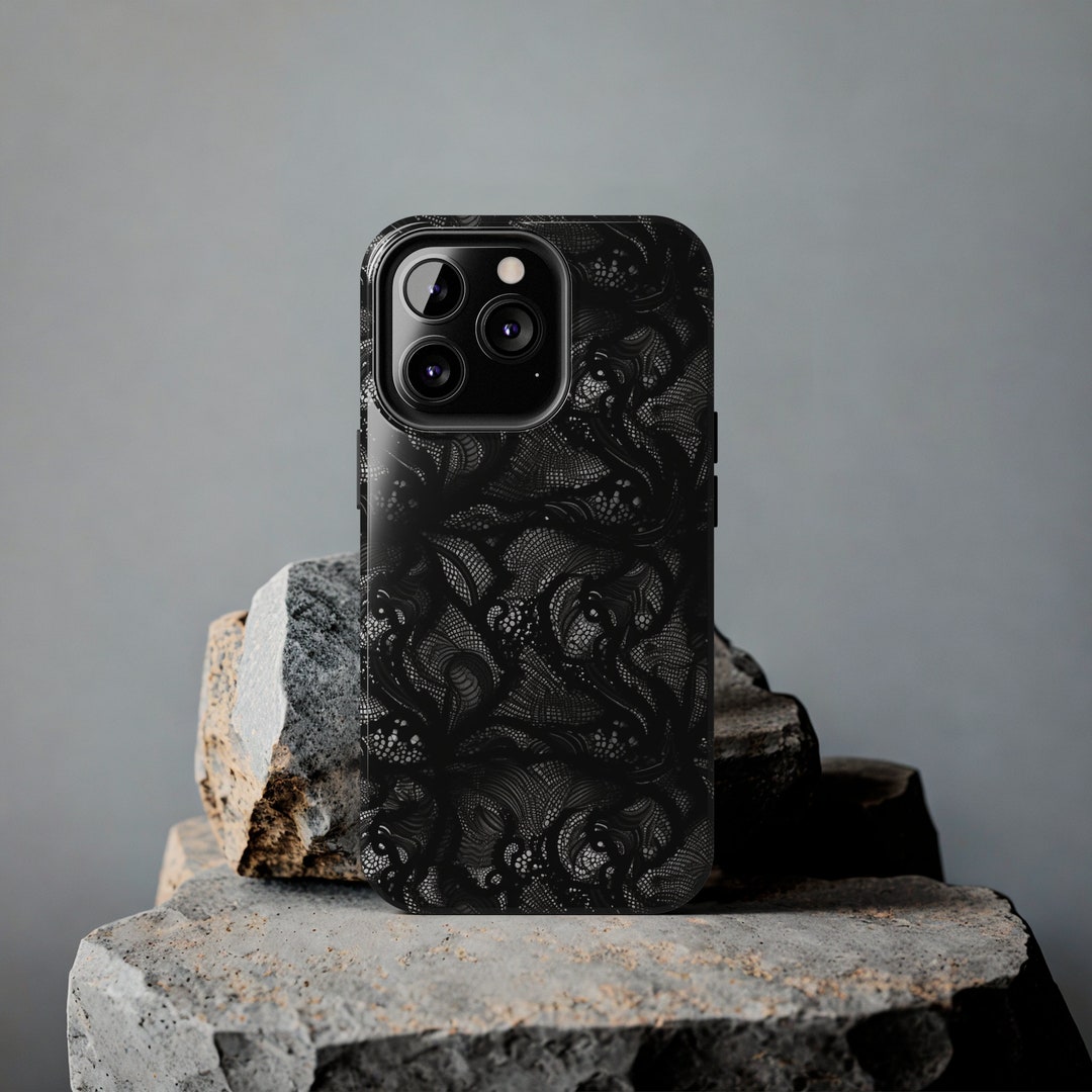 Gothic Black Lace Case iPhone 14 13 12 11 X 8 7 Mini 13 12 Pro Max 14 ...