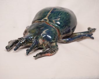 Ceramic Sculpture Bone/beetle Inspired - Etsy