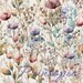 Wildflowers Digital Paper SEAMLESS Watercolor Wildflower Patterns 12 ...