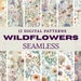 Wildflowers Digital Paper SEAMLESS Watercolor Wildflower Patterns 12 ...