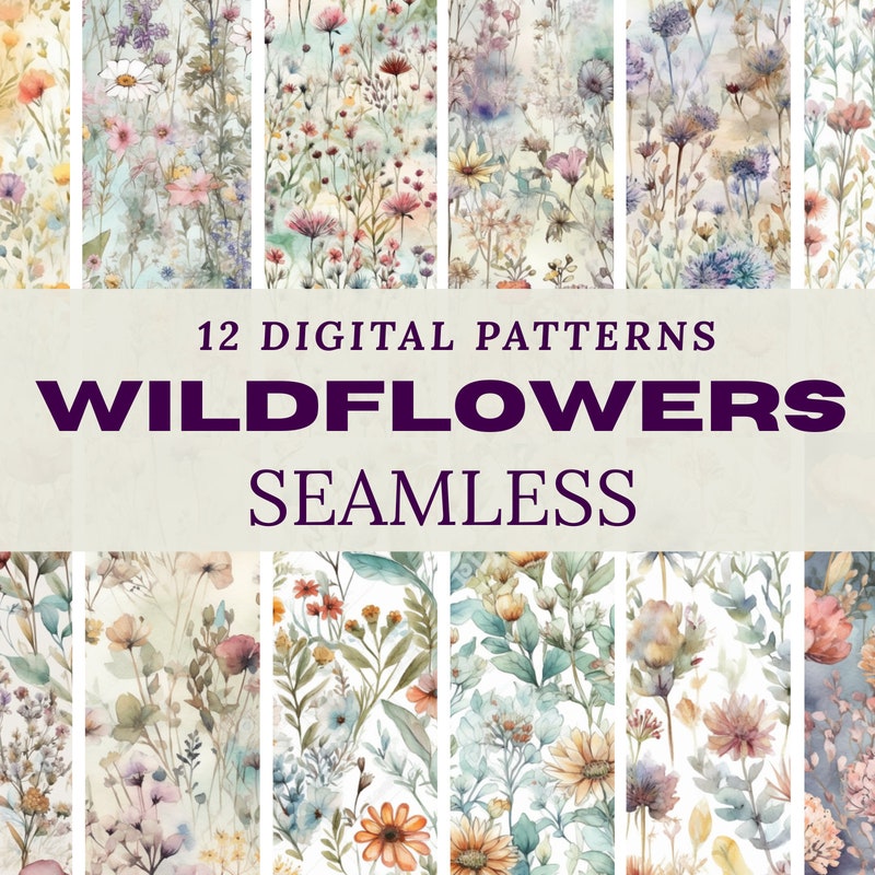 Wildflower Wall Paper - Etsy