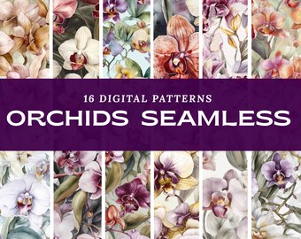 Wildflowers Digital Paper SEAMLESS Watercolor Wildflower Patterns 12 ...
