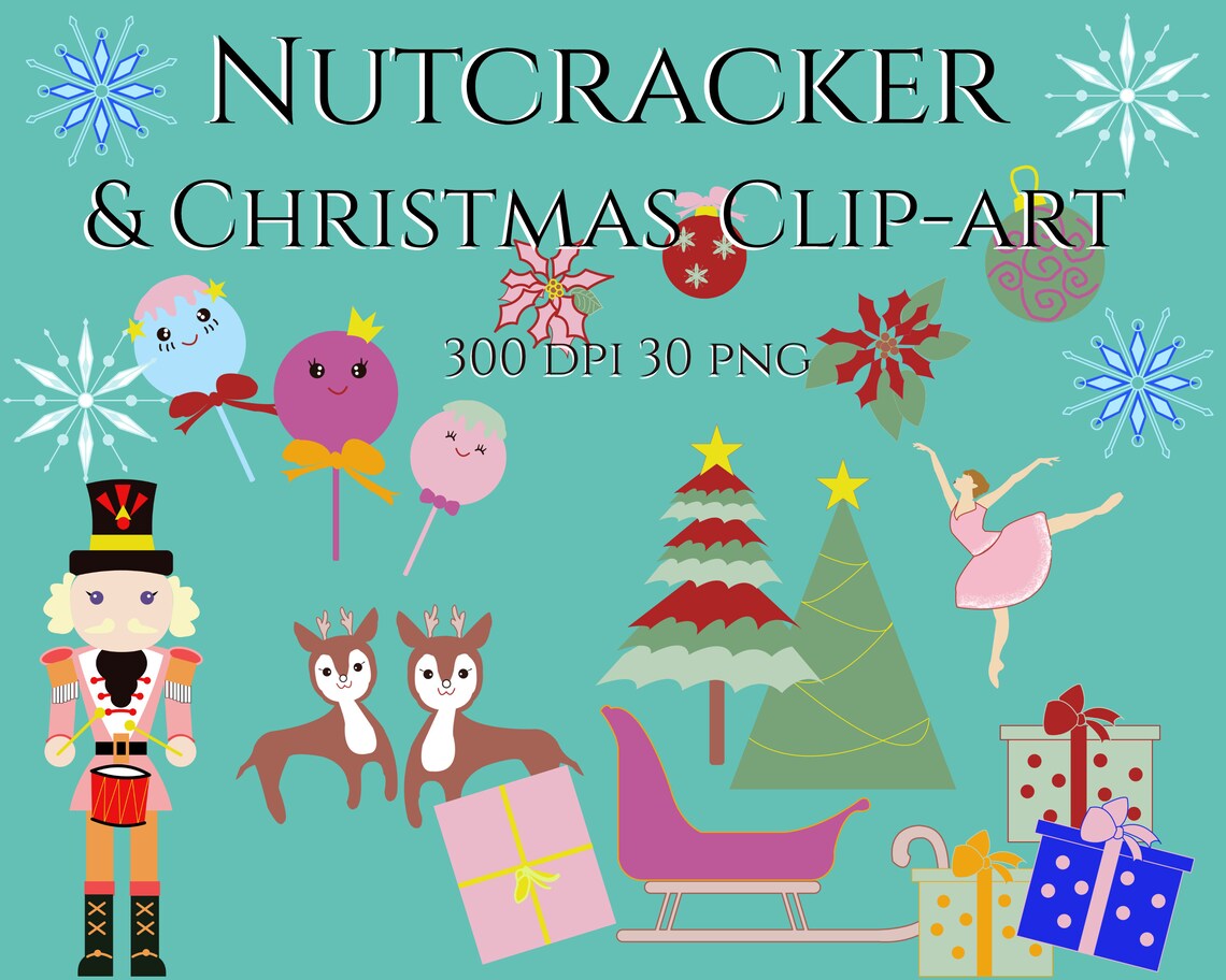 Nutcracker Christmas Clipart Christmas PNG Nutcracker Clipart Bundle ...
