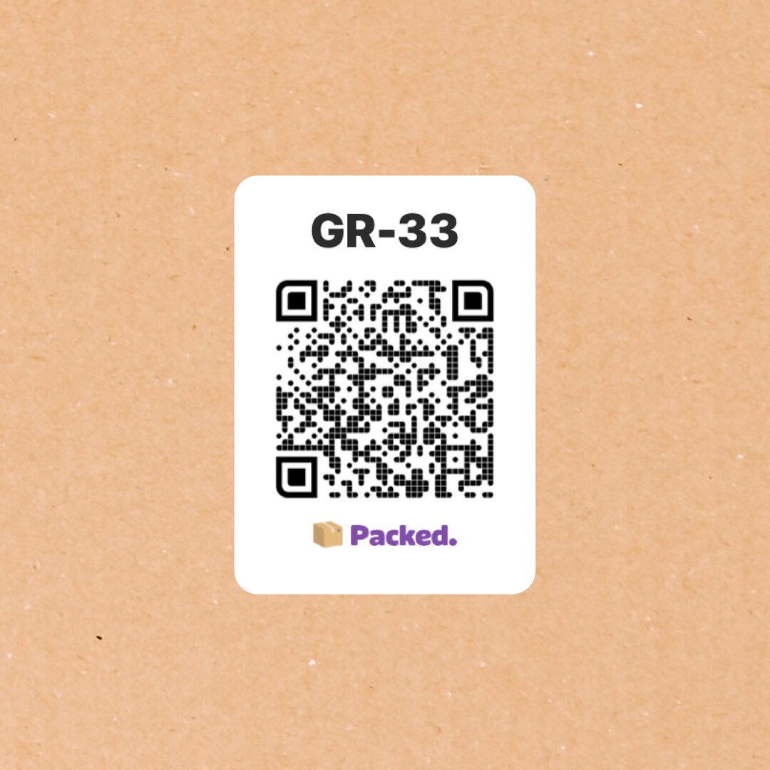 Sticker Moving Labels With QR Code for Storage Home Planner ...
