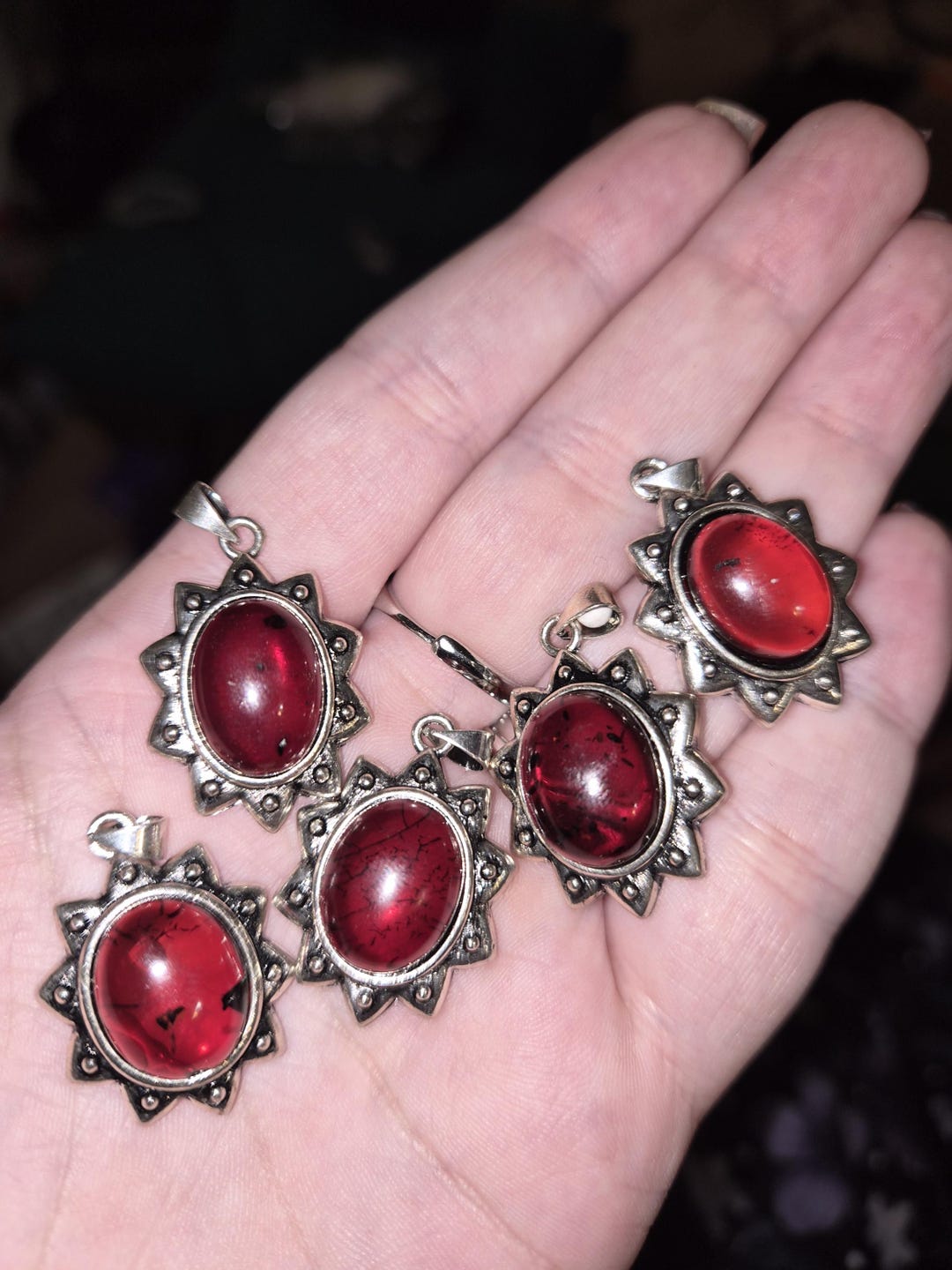 Lucifer Enchanted Blood Amber Ward Pendant - Etsy