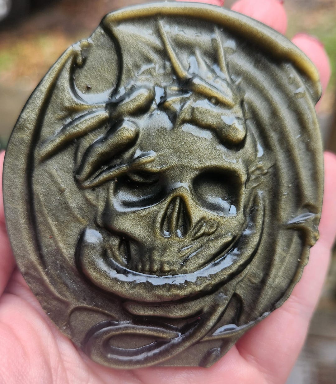Lord Lucifer Enchanted Carving Gold Obsidian - Etsy