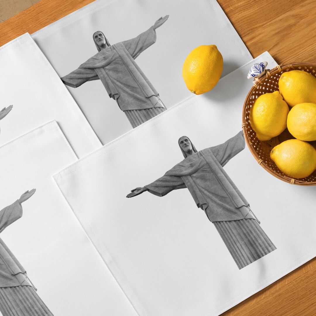 Placemat 4 Pieces Set, Christmas Jesus Placemat, Holiday Table Decor ...