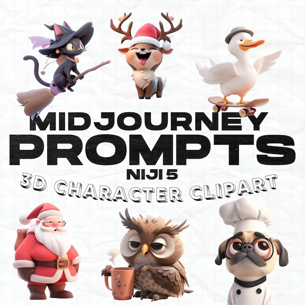 Character Prompts for Midjourney - Etsy