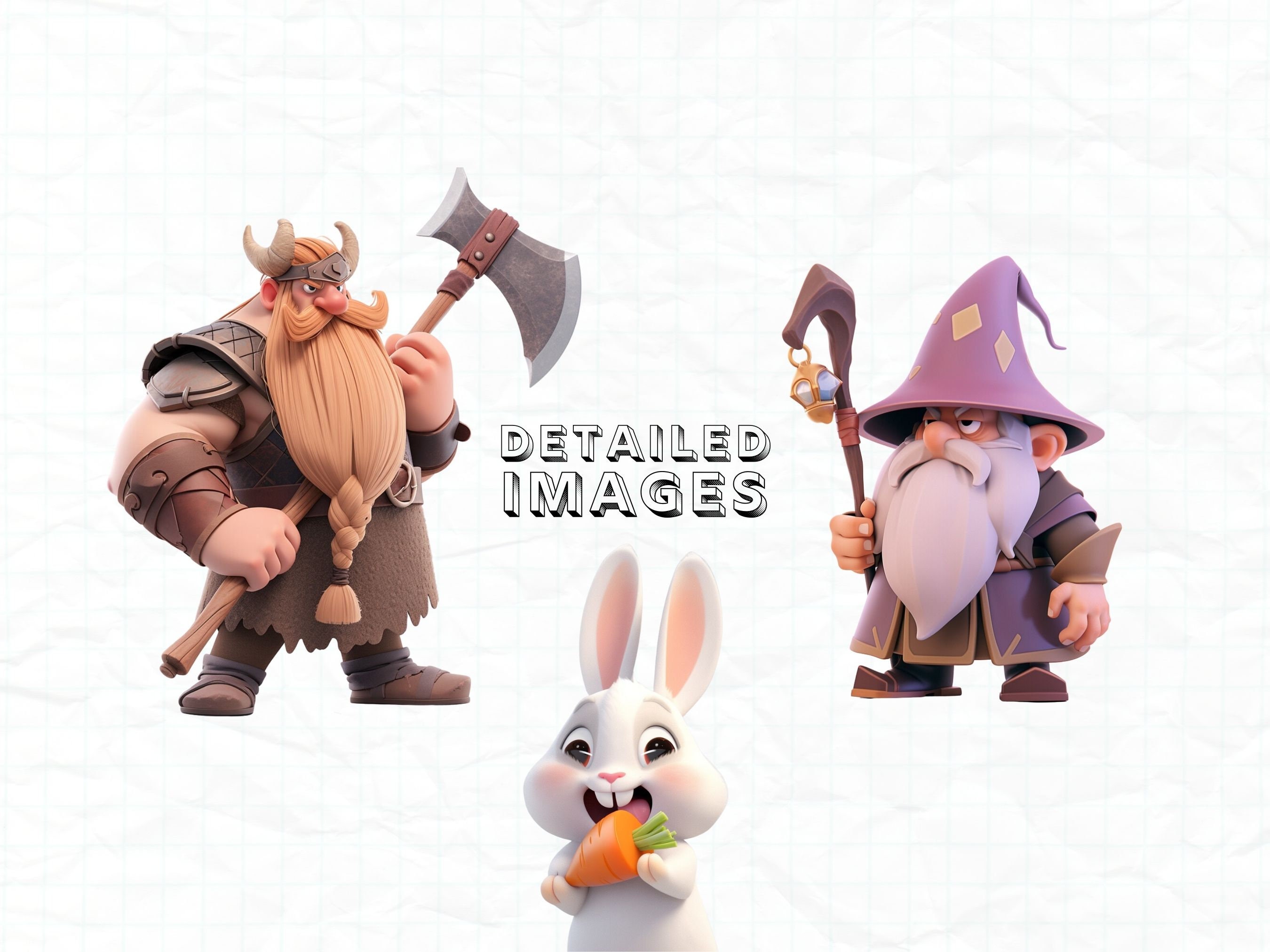 Midjourney Prompts for Cartoon 3D Character Clipart - Etsy