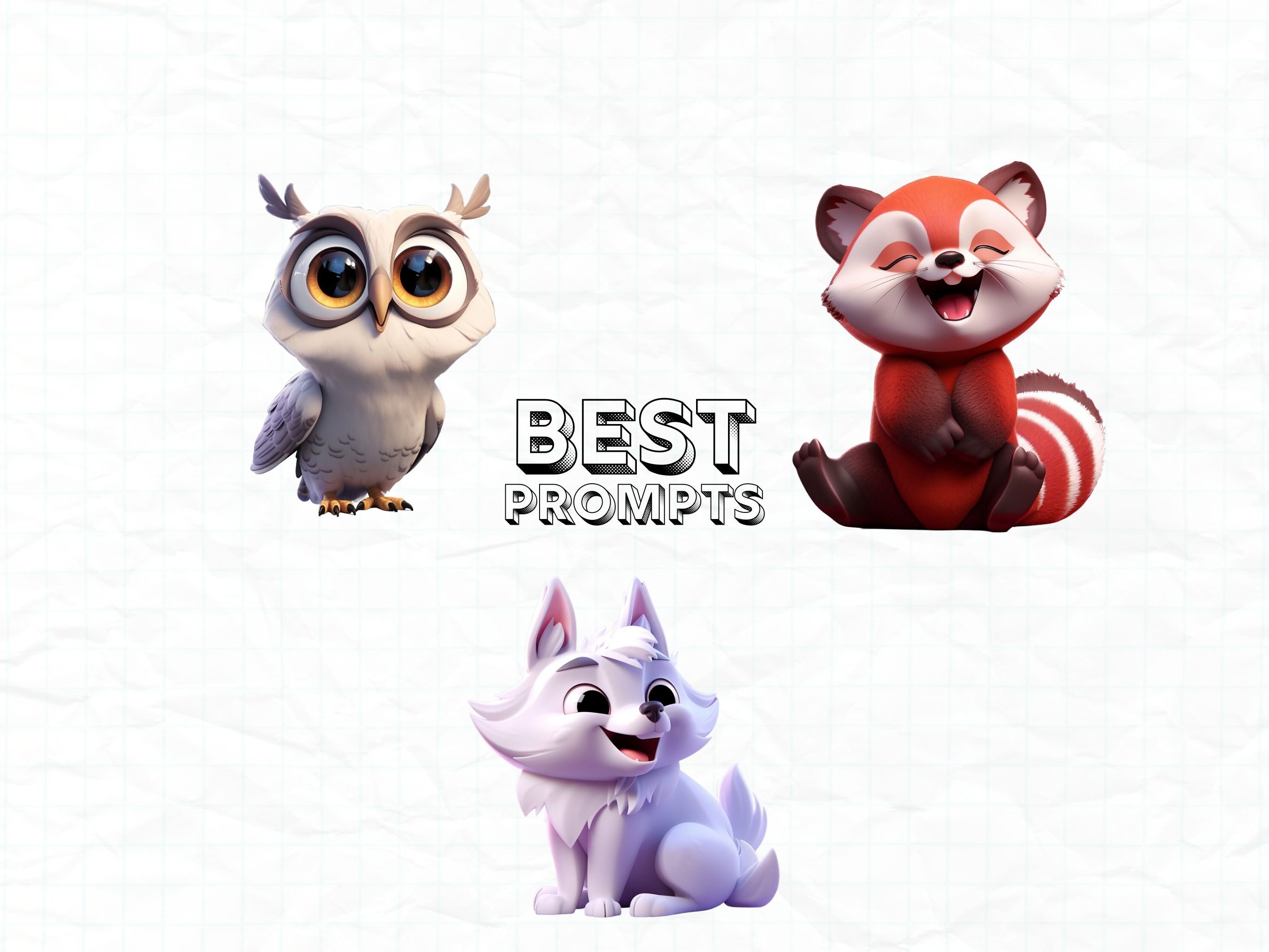 Midjourney Prompts for Cartoon 3D Character Clipart - Etsy